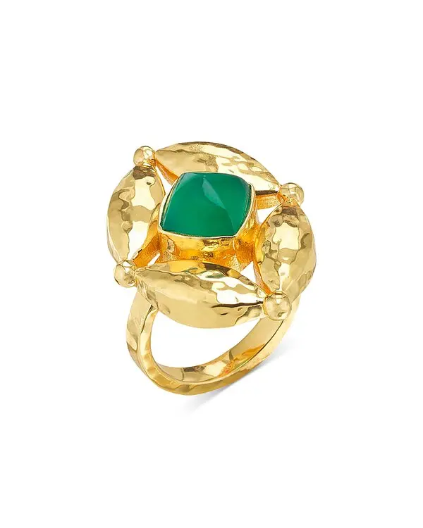 CAPUCINE DE WULF Mystic Eye Ring - Green/gold