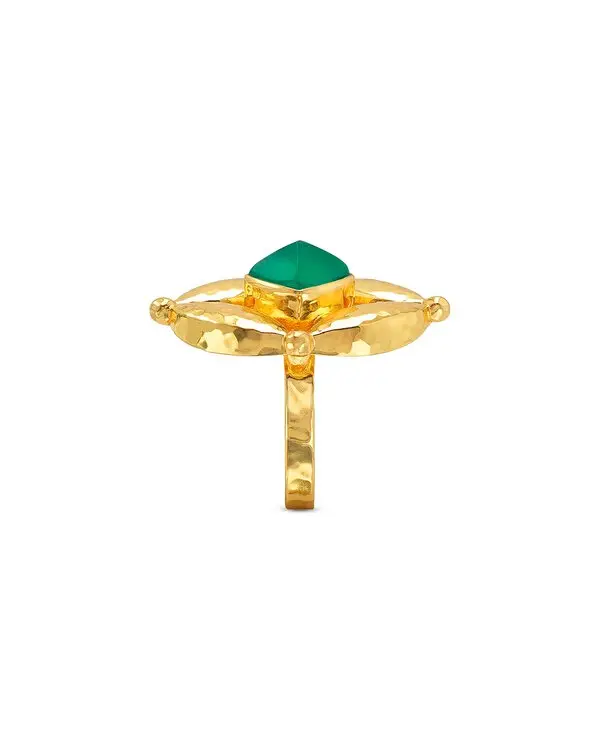 CAPUCINE DE WULF Green Onyx Mystic Eye Ring