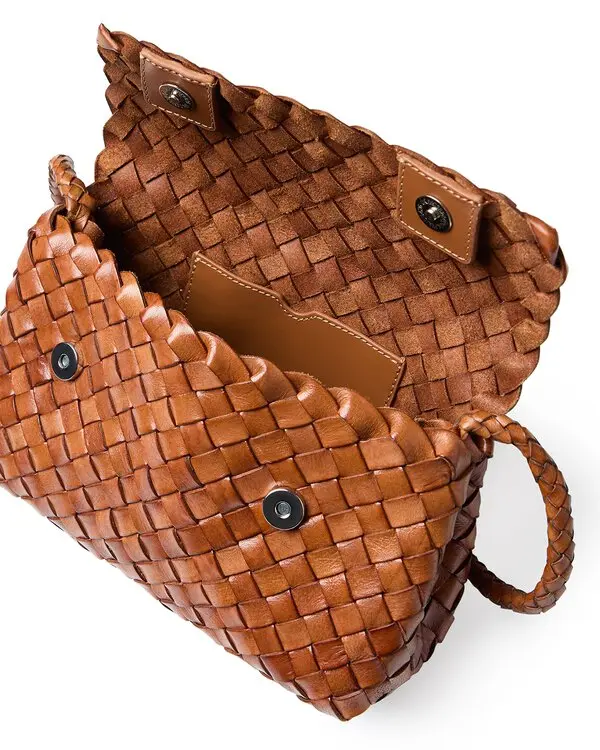 LOEFFLER RANDALL Vinnie Mini Woven Leather Crossbody - Timber