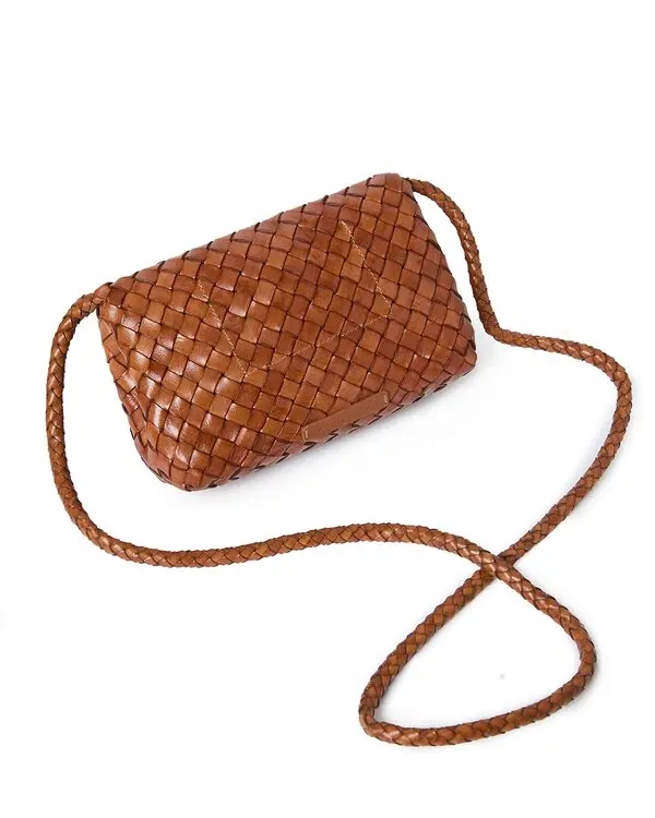 LOEFFLER RANDALL Vinnie Mini Woven Leather Crossbody - Timber