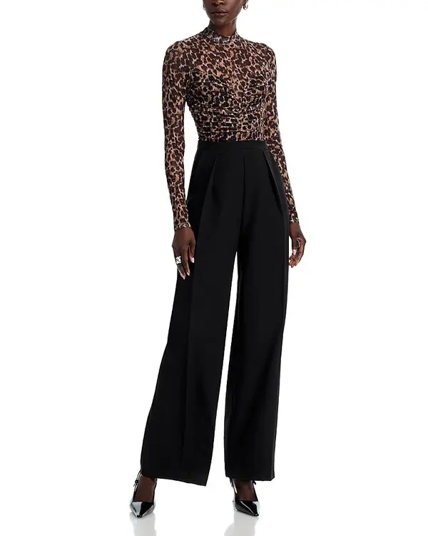 Black Halo Leonarda Jumpsuit - Leopard Jersey