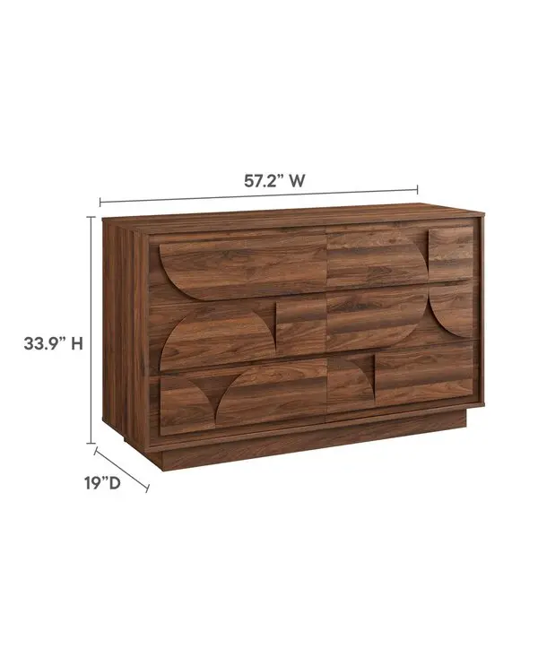 MODWAY Bulwark 6-drawer Dresser