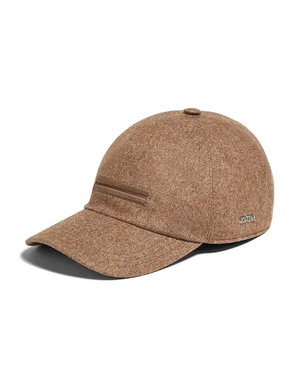 Zegna Oasi Cashmere Baseball Cap - Brown Mélange