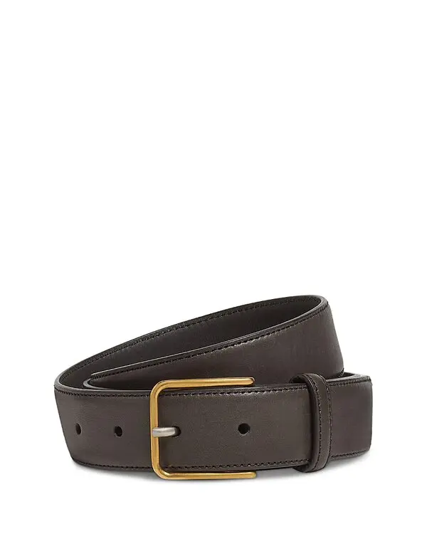 Zegna Bovine Leather Belt - Dark Brown