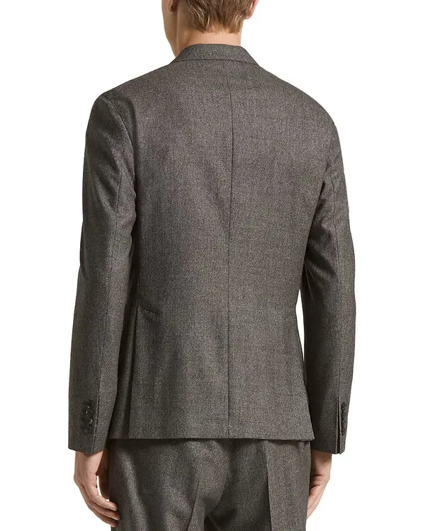Peserico Textured Wool Jacket - Bark Brown