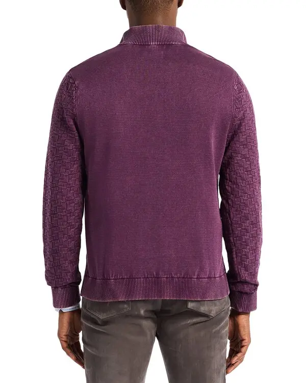 Robert Graham Aubin Quarter Zip Sweater - Dark Purple