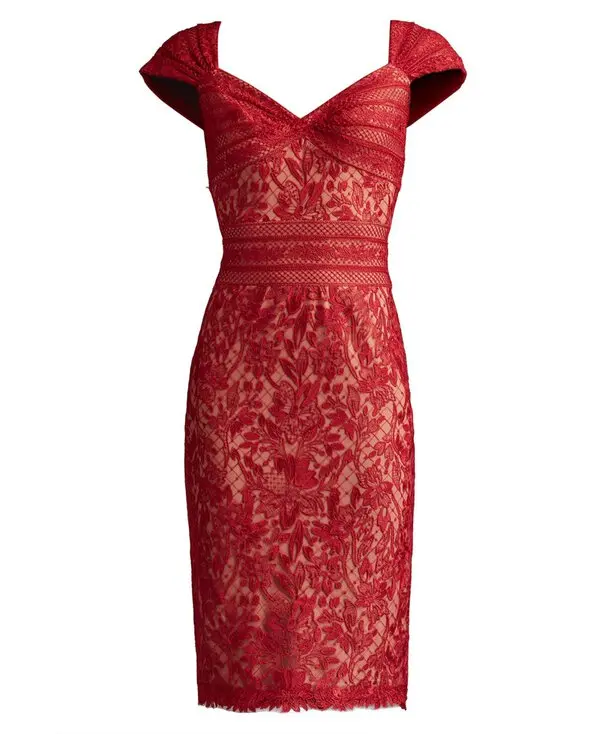 chinese dress ladies Tadashi Shoji Coates Sequin Embroidered Dress - Blue main image 0