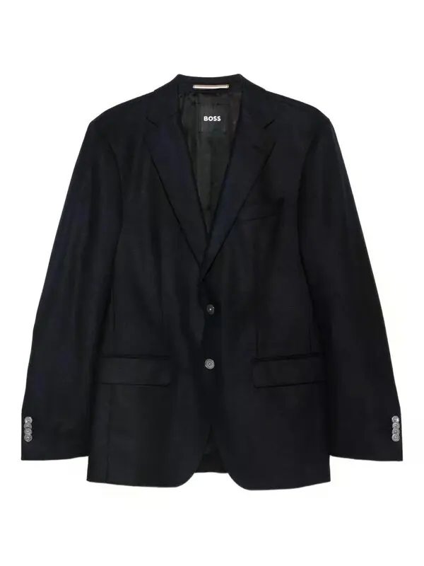 BOSS Single-breasted Coat - Blue