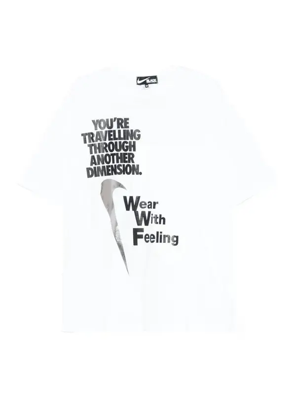 BLACK COMME DES GARÇONS Printed Long-sleeved T-shirt - White