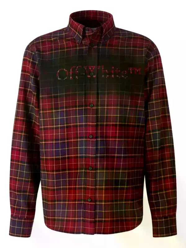 Off-White Checkered Shirt Jacket