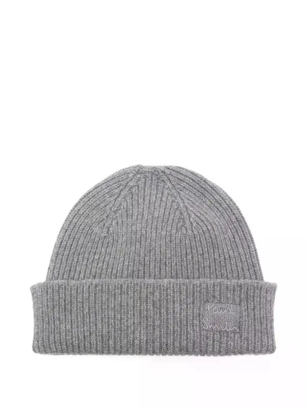 Paul Smith Ribbed-knit Beanie - Grey