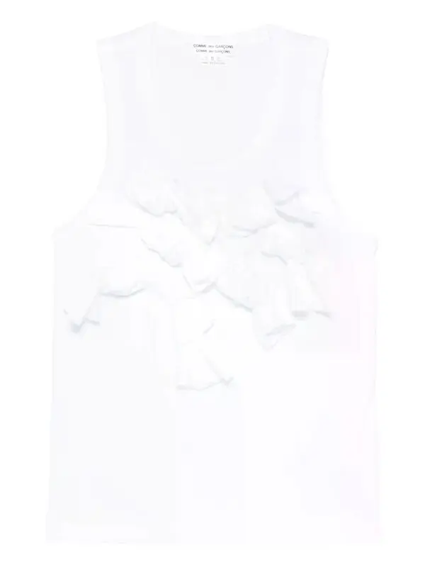 Comme Des Garçons Ruffled Top - White