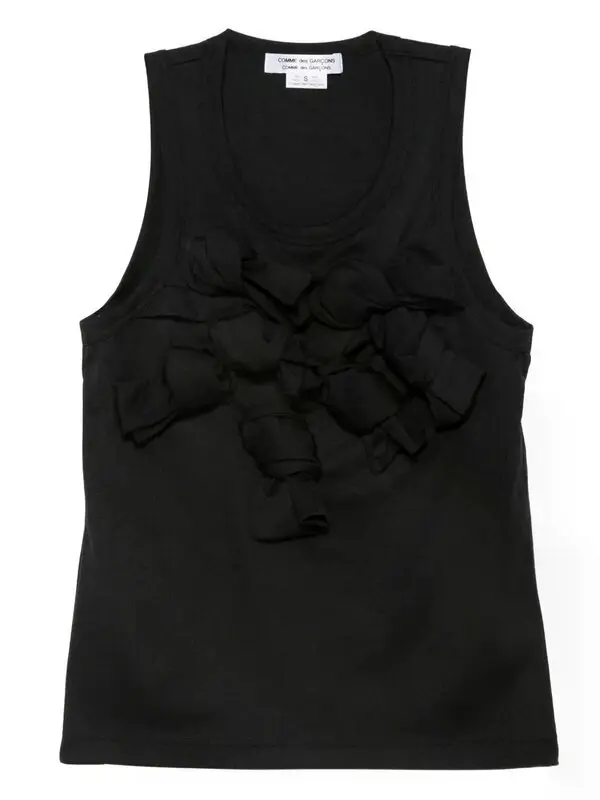 Comme Des Garçons Bow-embellished Tank Top