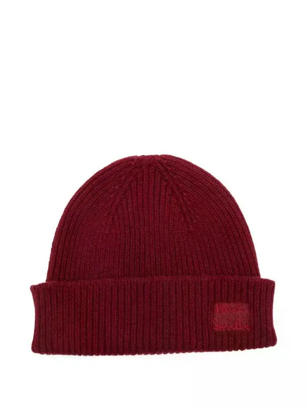 Paul Smith Ribbed-knit Beanie - Red