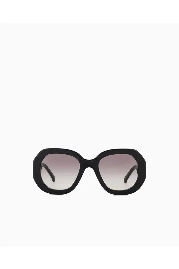 Giorgio Armani Oversized Acetate Sunglasses - Black