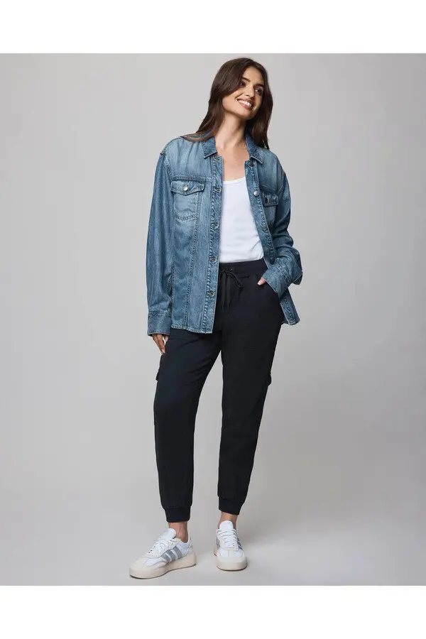 Splendid Lounge Denim Shacket - Navy
