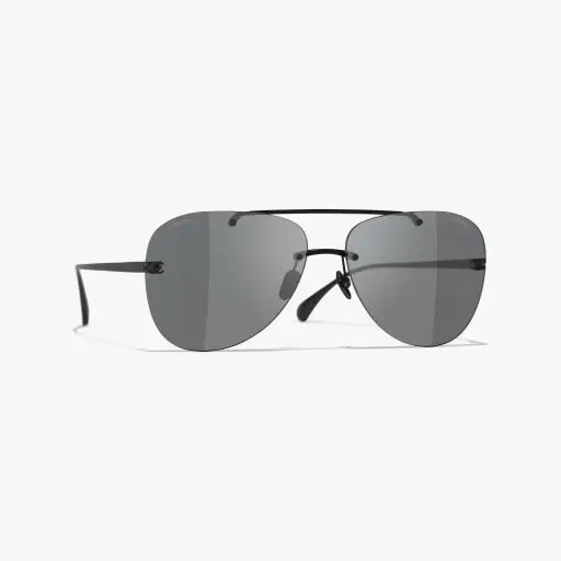 Chanel Pilot Sunglasses - Black