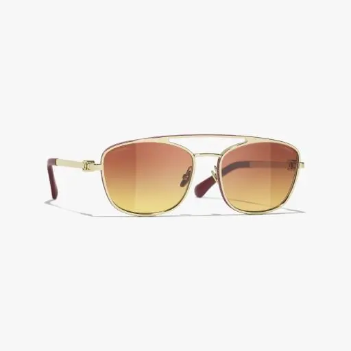 Chanel Pilot Sunglasses - Gold