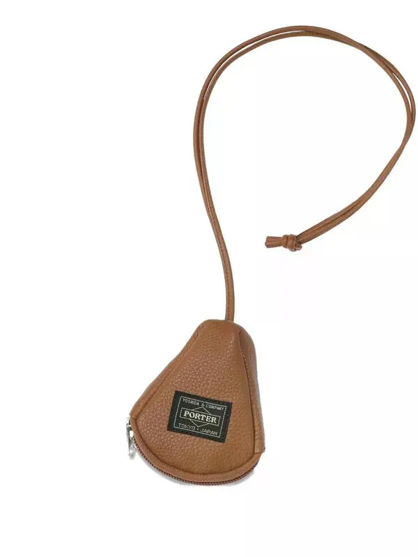 PORTER-YOSHIDA & CO Pear-shaped Zip Keyring - Brown