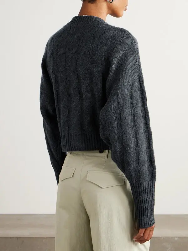 Le Kasha Baulieu Cable-knit Organic Cashmere Cardigan
