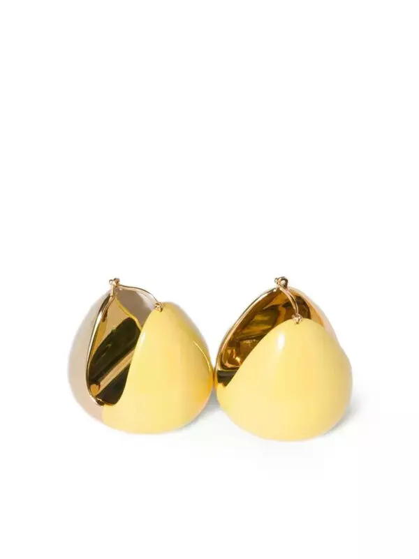 Miu Miu Two-tone Hoop Earrings - Yellow