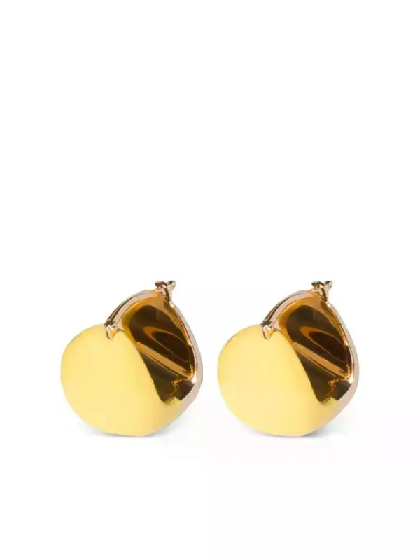 Miu Miu Two-tone Hoop Earrings - Gold