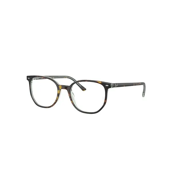 Ray-ban Elliot Optics Eyeglasses Frame - Havana On Transparent Green