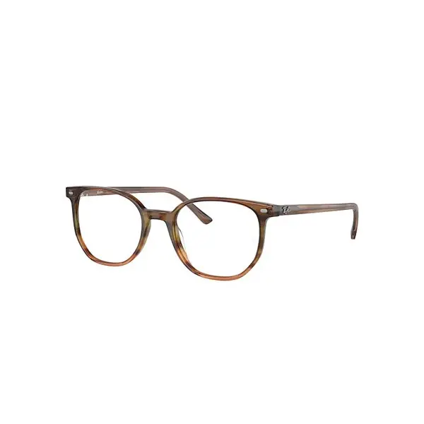 Ray-ban Elliot Optics Eyeglasses Frame - Striped Brown & Green
