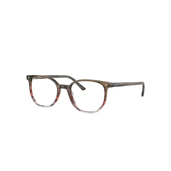 Ray-ban Elliot Optics Eyeglasses Frame - Striped Brown & Red