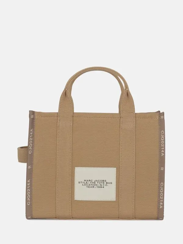 Marc Jacobs Tote Bag In Canvas With Embroidered Logo - Brown