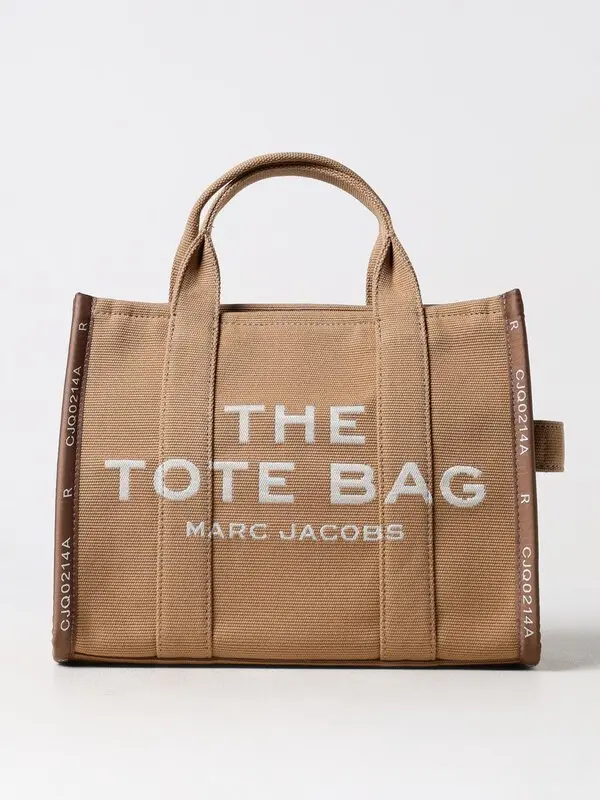 Marc Jacobs Tote Bag In Canvas With Embroidered Logo - Brown