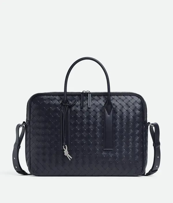 Bottega Veneta Intrecciato Leather Briefcase - Nocturnal