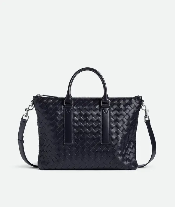 BOTTEGA  VENETA Intrecciato Soft Briefcase - Nocturnal