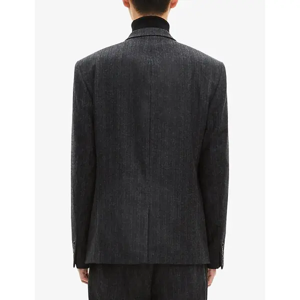The Kooples Pinstriped Single-breasted Wool-blend Blazer