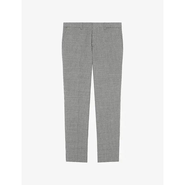 The Kooples Houndstooth Wool-blend Trousers