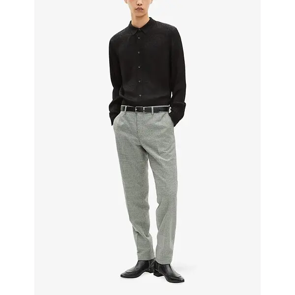 The Kooples Houndstooth Wool-blend Trousers
