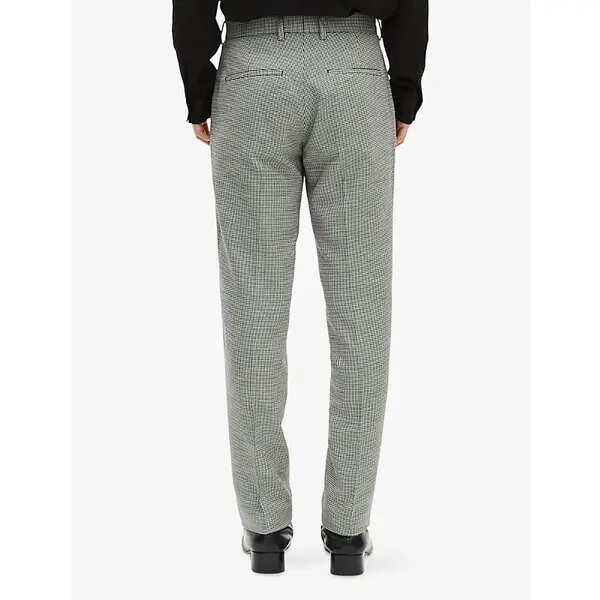 The Kooples Houndstooth Wool-blend Trousers