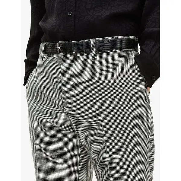The Kooples Houndstooth Wool-blend Trousers
