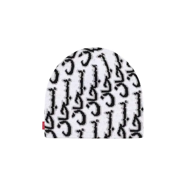 Supreme Jacquard Beanie - White