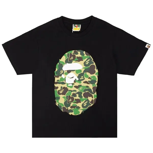 A BATHING APE Abc Camo Ape Head T-shirt - Black