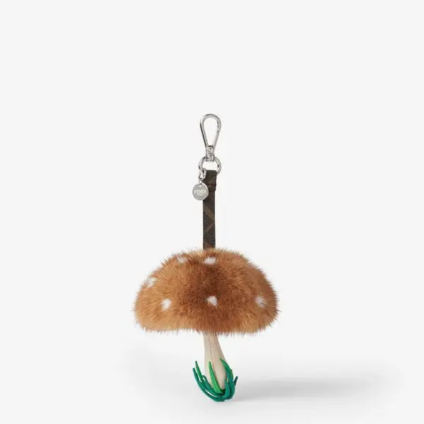 Fendi Mushroom Bag Charm - Brown