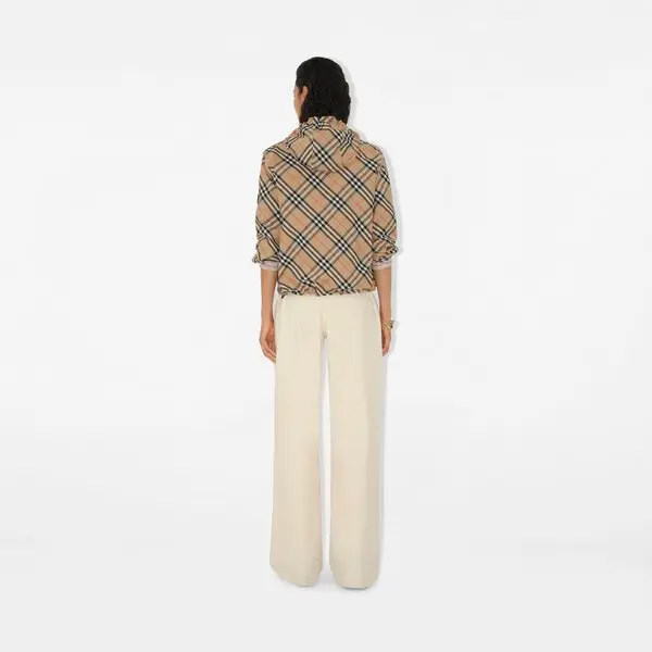 Burberry Check Hooded Jacket - Sand