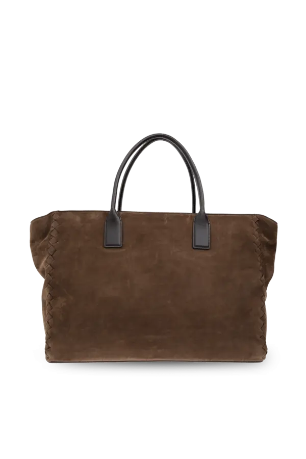 Bottega Veneta Suede Shopper Bag - Brown