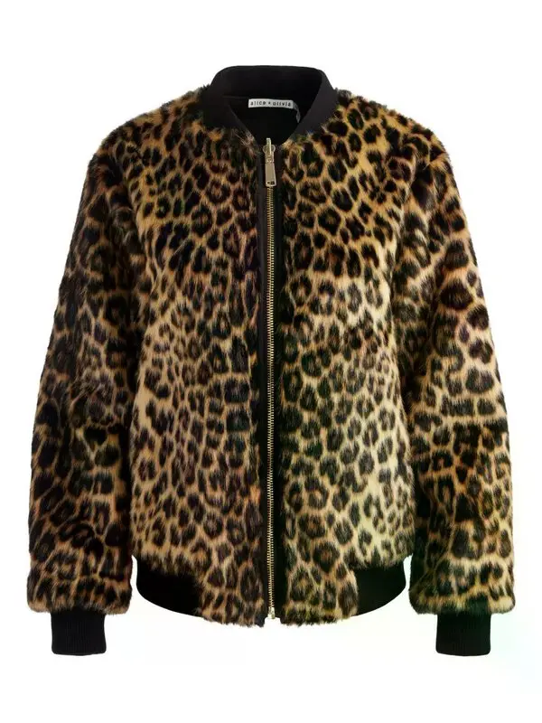 Alice + Olivia Leopard-print Bomber Jacket