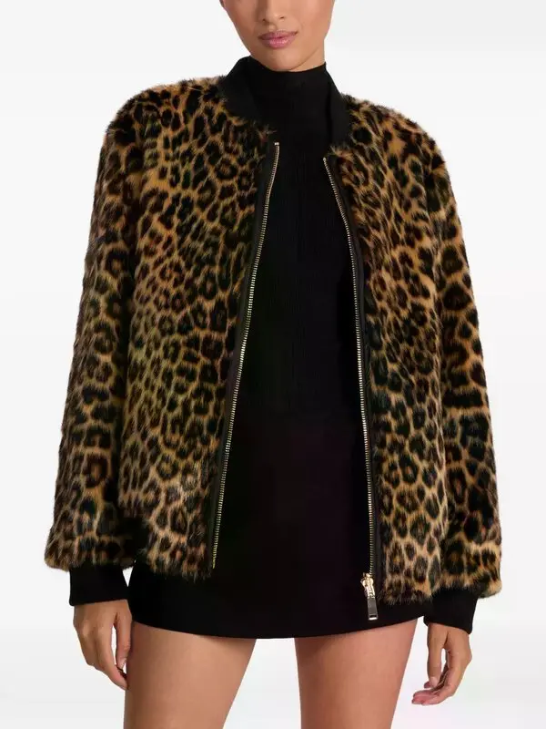 Alice + Olivia Leopard-print Bomber Jacket