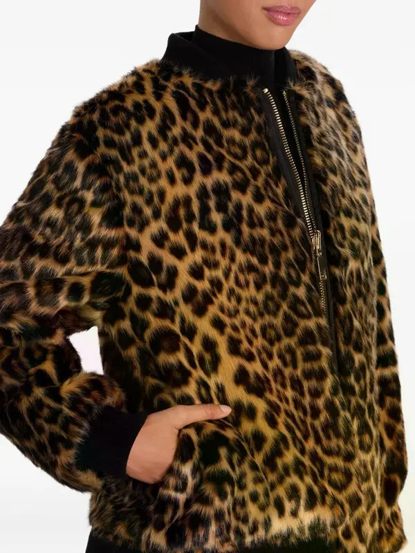 Alice + Olivia Leopard-print Bomber Jacket