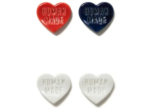HUMAN MADE Heart Chopstick Rest White Red Blue - Multicolor