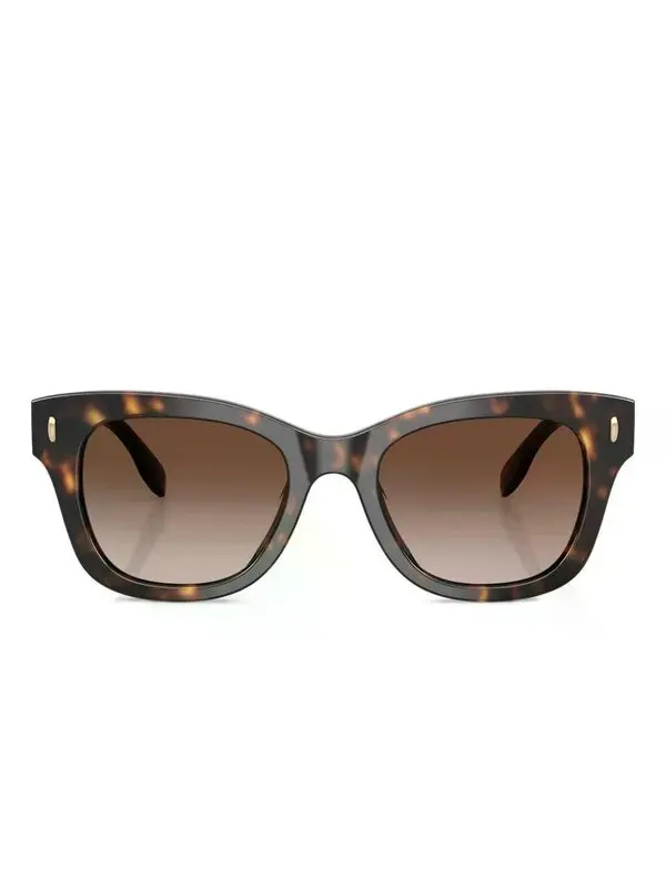Tory Burch Tortoiseshell Square Sunglasses - Green