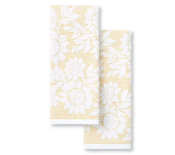 MARTHA STEWART Harvest Sunflowers Kitchen Towel 2-pack Set - One-color