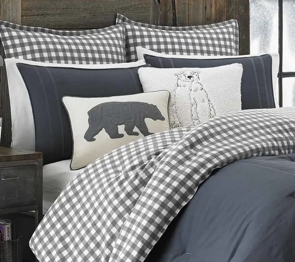 Eddie Bauer Kingston Grey Reversible Full/queen Comforter Set